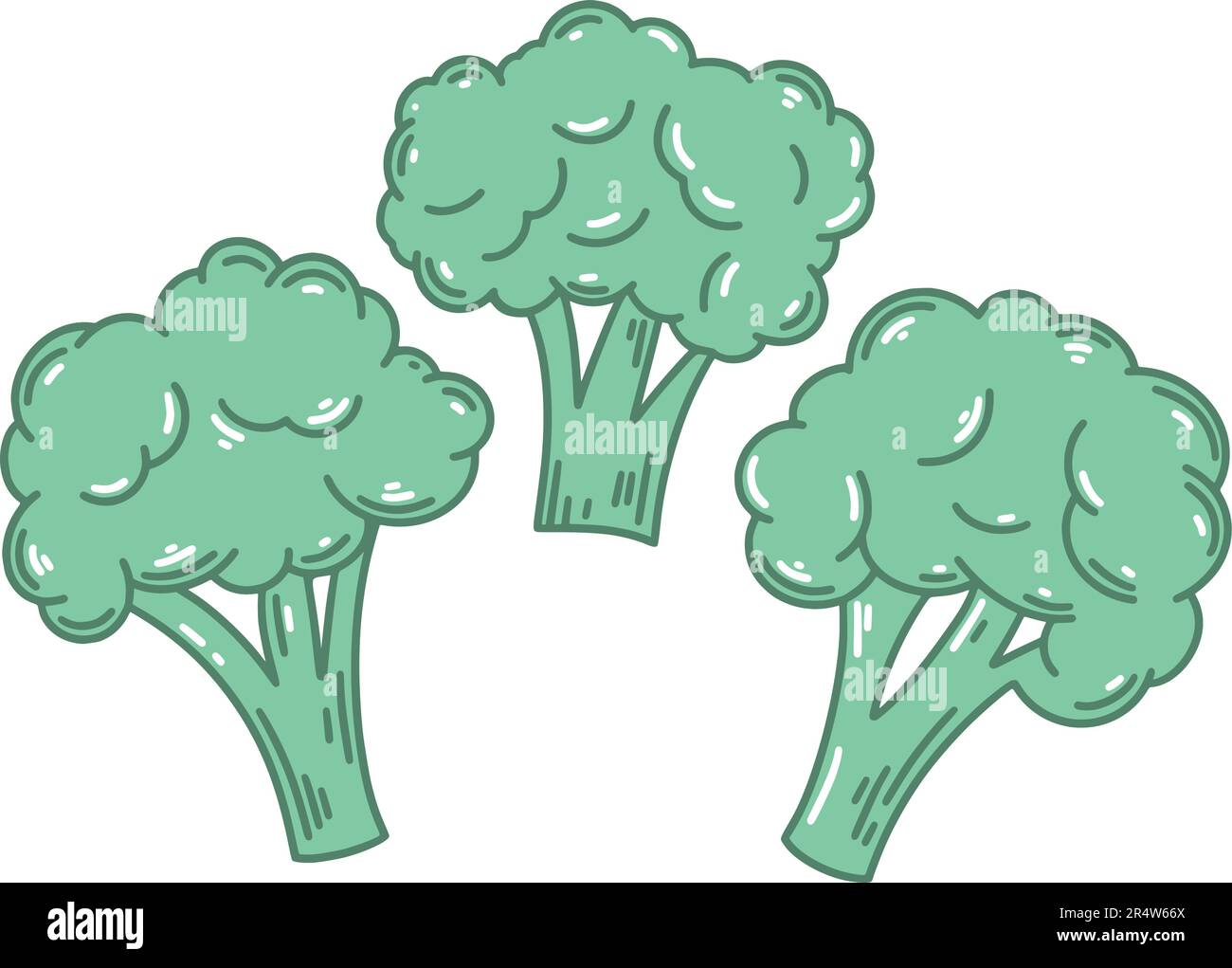 Hand drawn broccoli doodle Stock Vector Images - Alamy