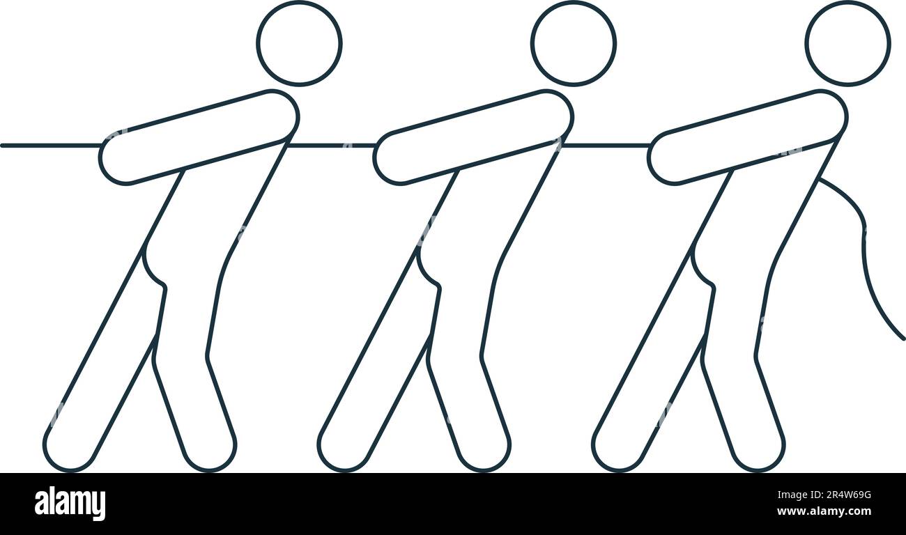 Team bonding activities icon. Monochrome simple sign from employee ...