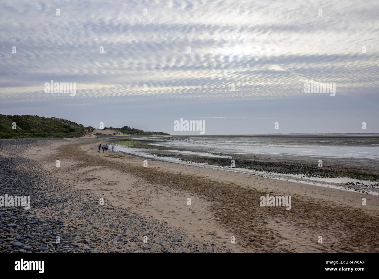 People on Roanhead Beach, Cumbria, UK in evening light Stock Photo - Alamy