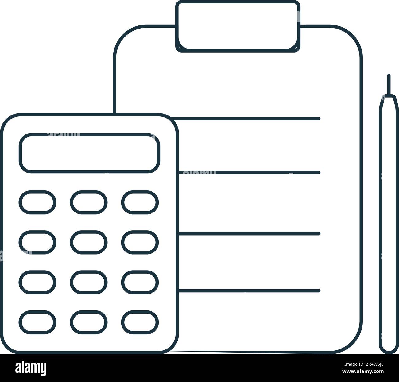 Calculation icon. Monochrome simple sign from engineering collection ...