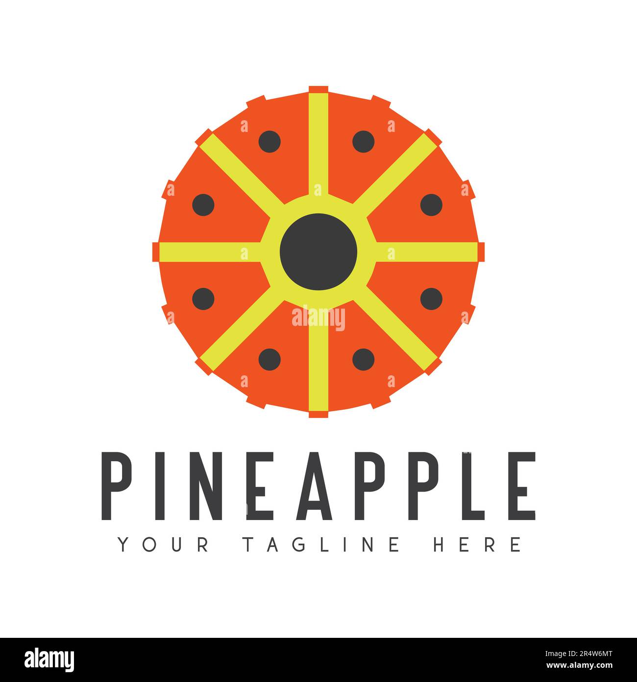 Pineapple Logo Design Fresh Juice Pineapple Slice Logotype Stock Vector ...