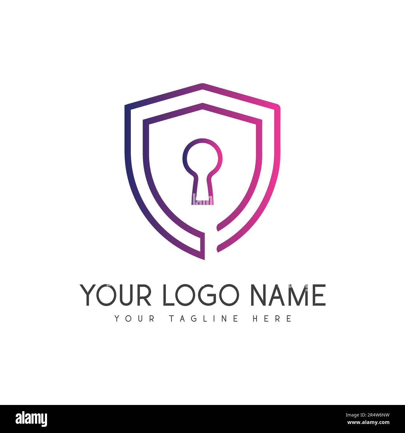Shield Security Logo Design IT Tech Logotype Wireless Stock Vector ...