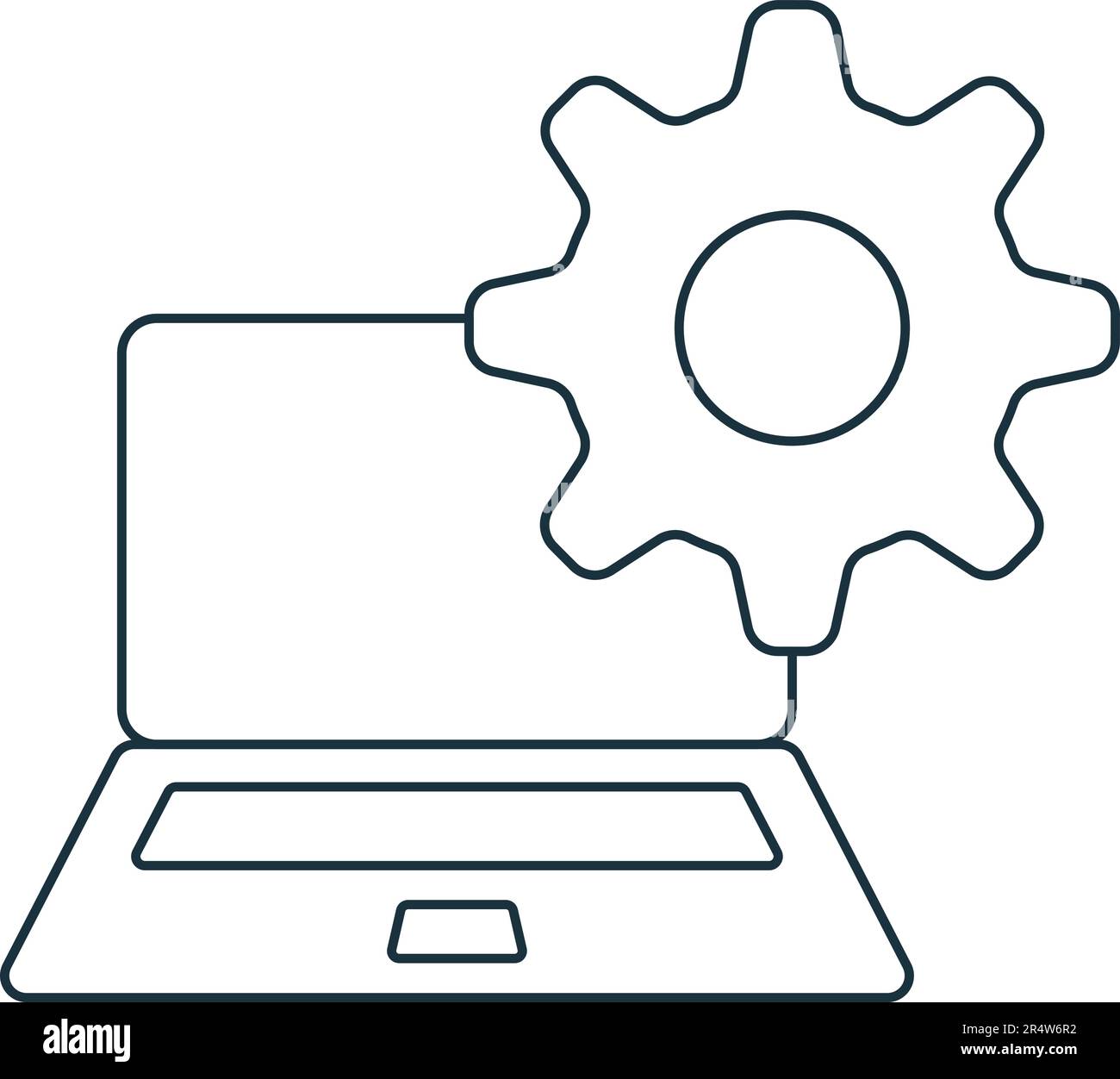 IT engineering icon. Monochrome simple sign from engineering collection. IT engineering icon for ...
