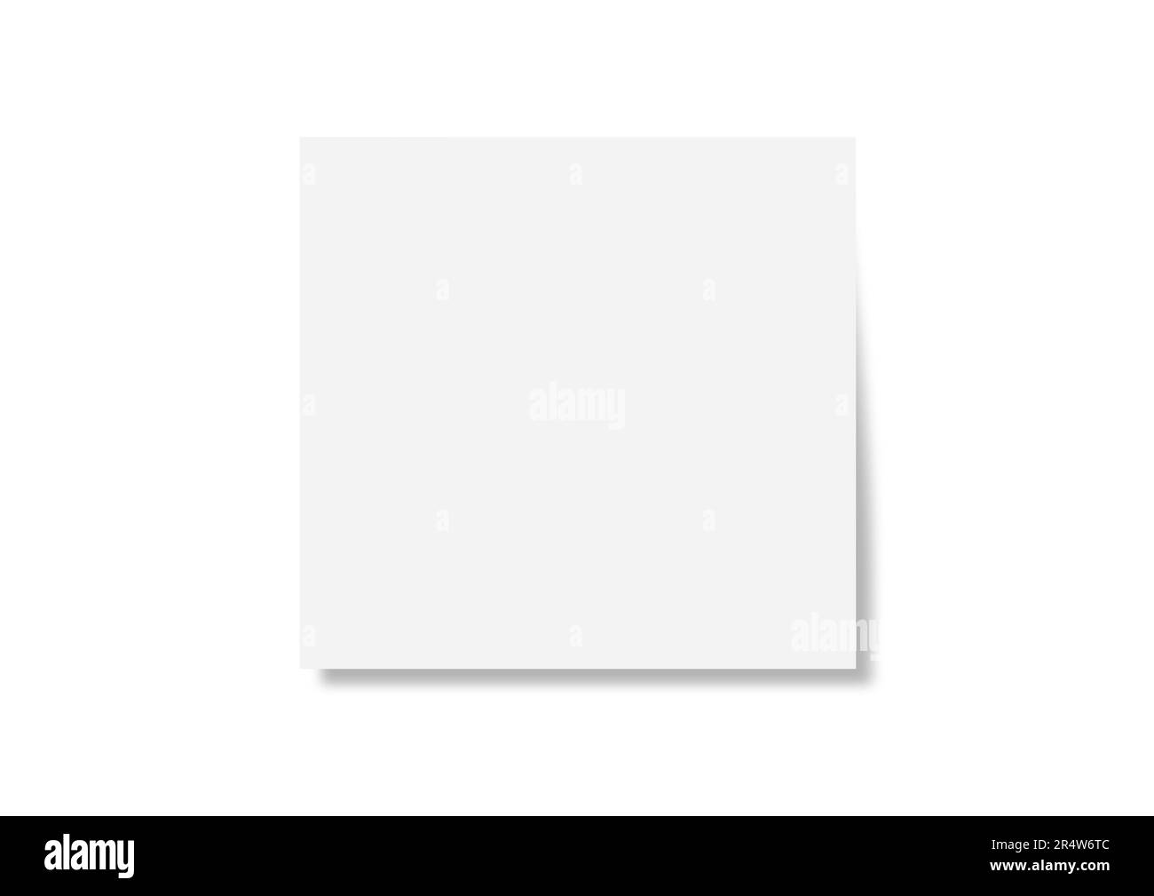 Isolated realistic white square sticky post note as a reminder with ...