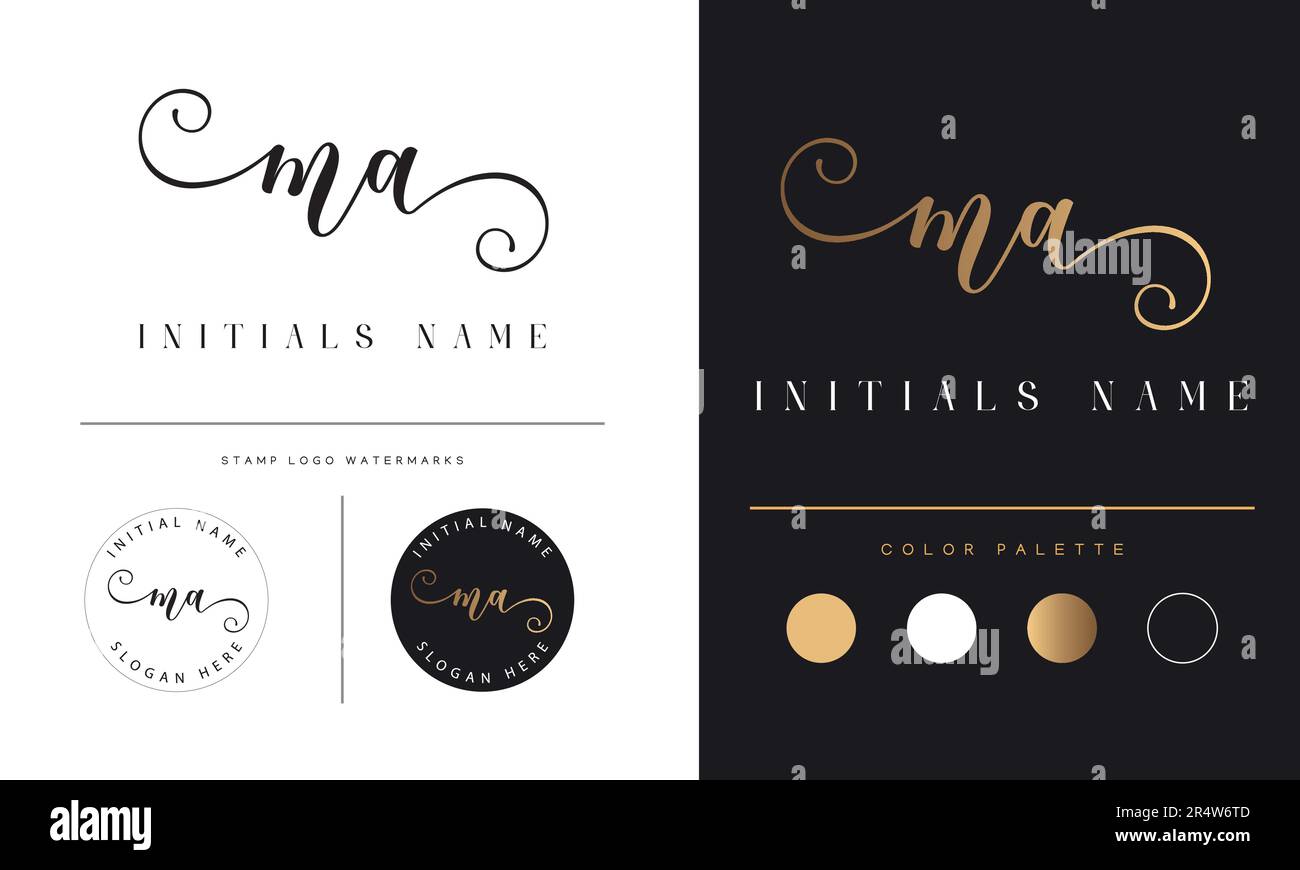 Ma monogram Stock Vector Images - Alamy