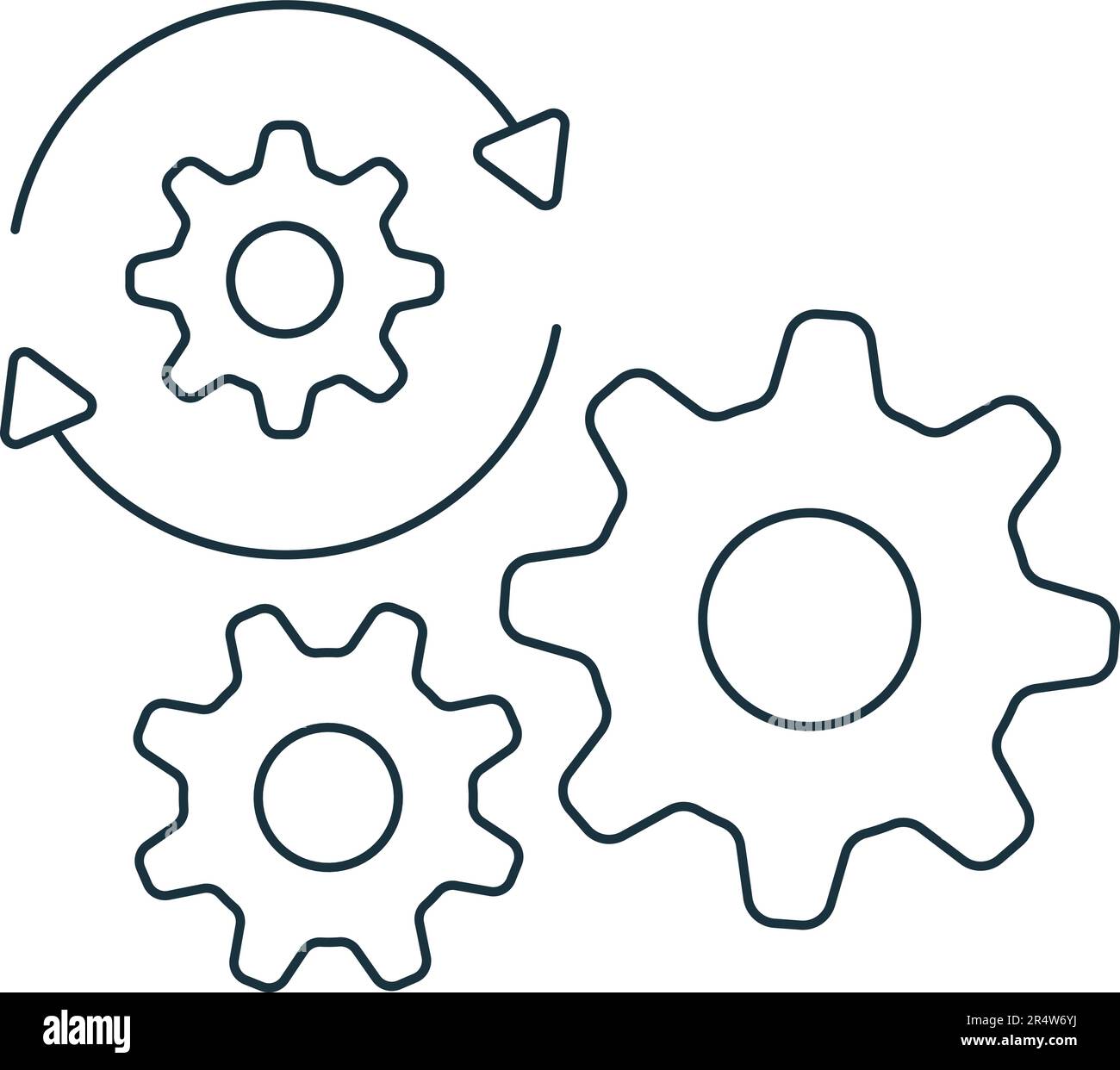 Automatic icon. Monochrome simple sign from engineering collection ...