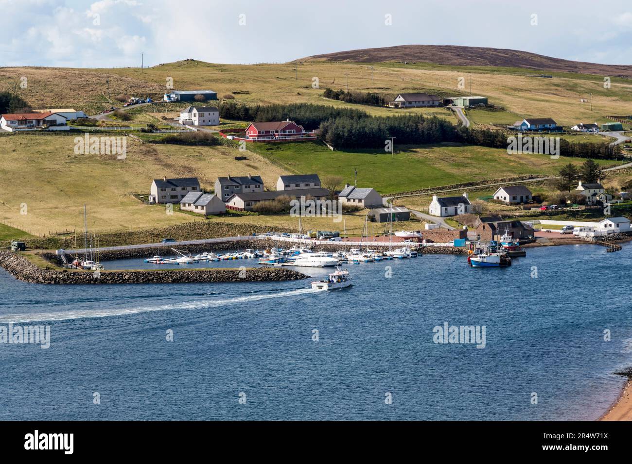 Skeld Marina at Easter Skeld on Shetland Mainland Stock Photo - Alamy