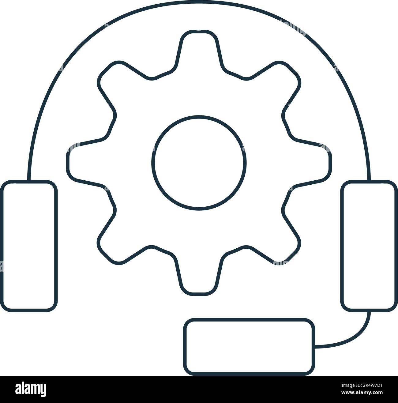 Tech support icon. Monochrome simple sign from engineering collection ... Tech support icon. Monochrome simple sign from engineering collection ...