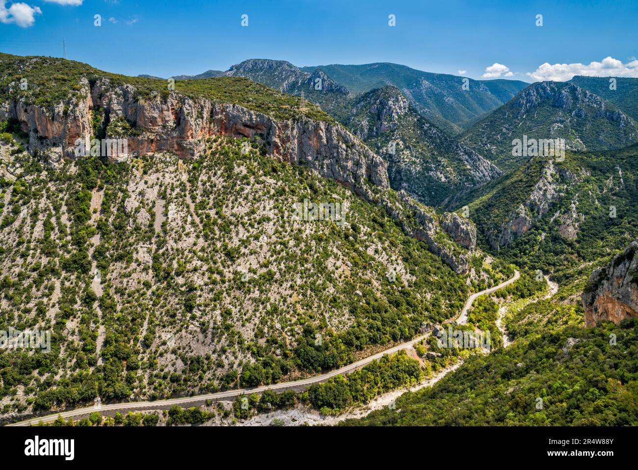Agiorgitiko River canyon, Parnon Massif (Parnonas Mountains), view from ...