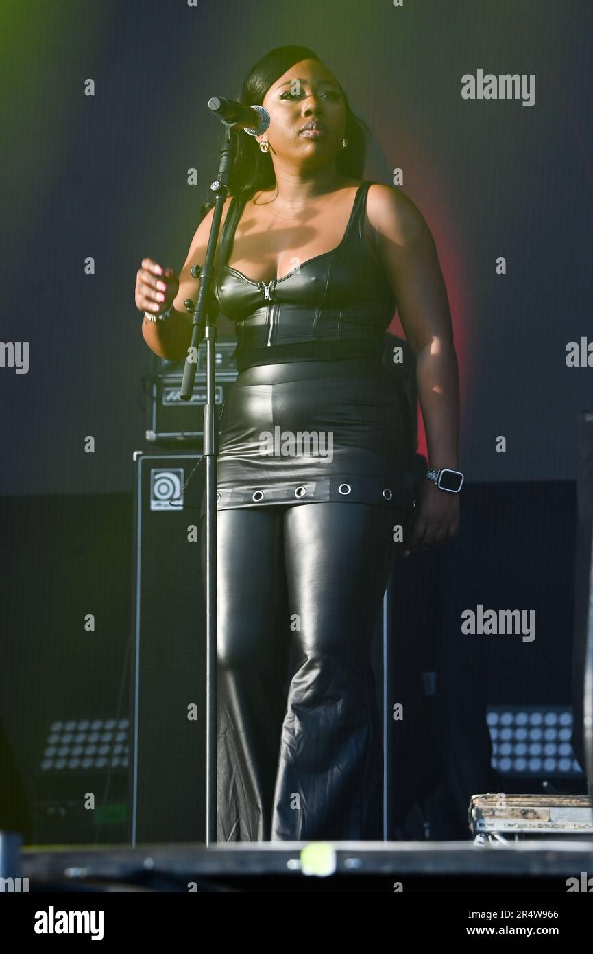 London, UK. 29th May, 2023. Koffee performs at the City Splash Festival ...