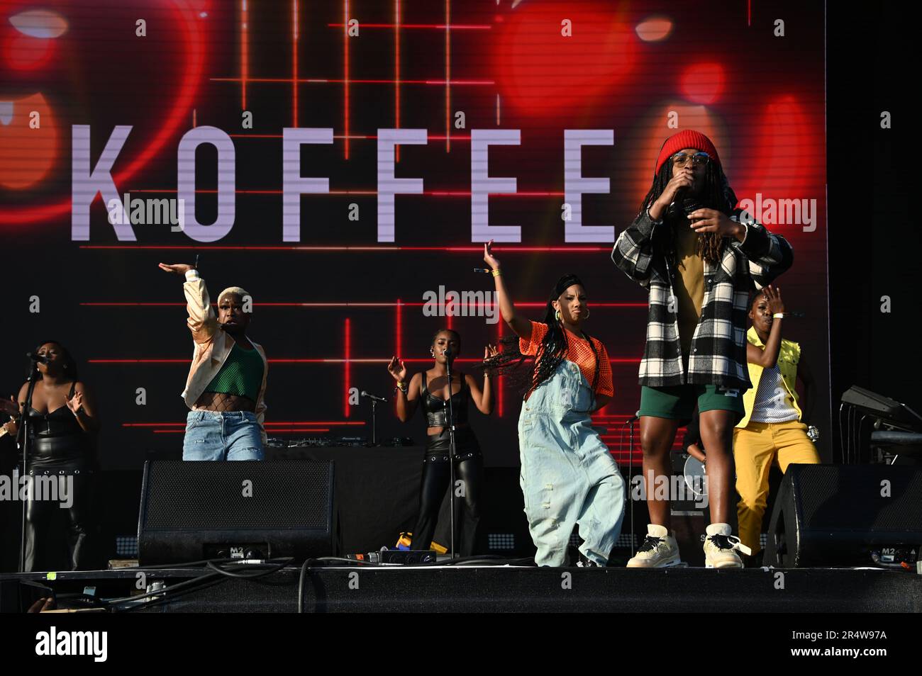 London, UK. 29th May, 2023. Koffee performs at the City Splash Festival ...