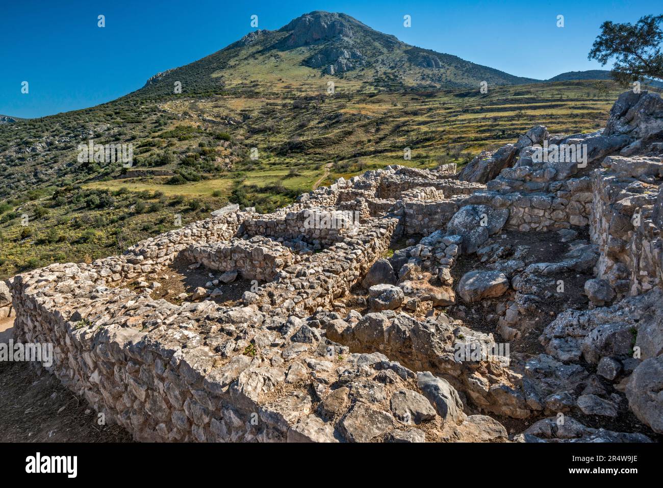 Building Gamma, North Quarter, Citadel of Mycenae, Peloponnese region ...