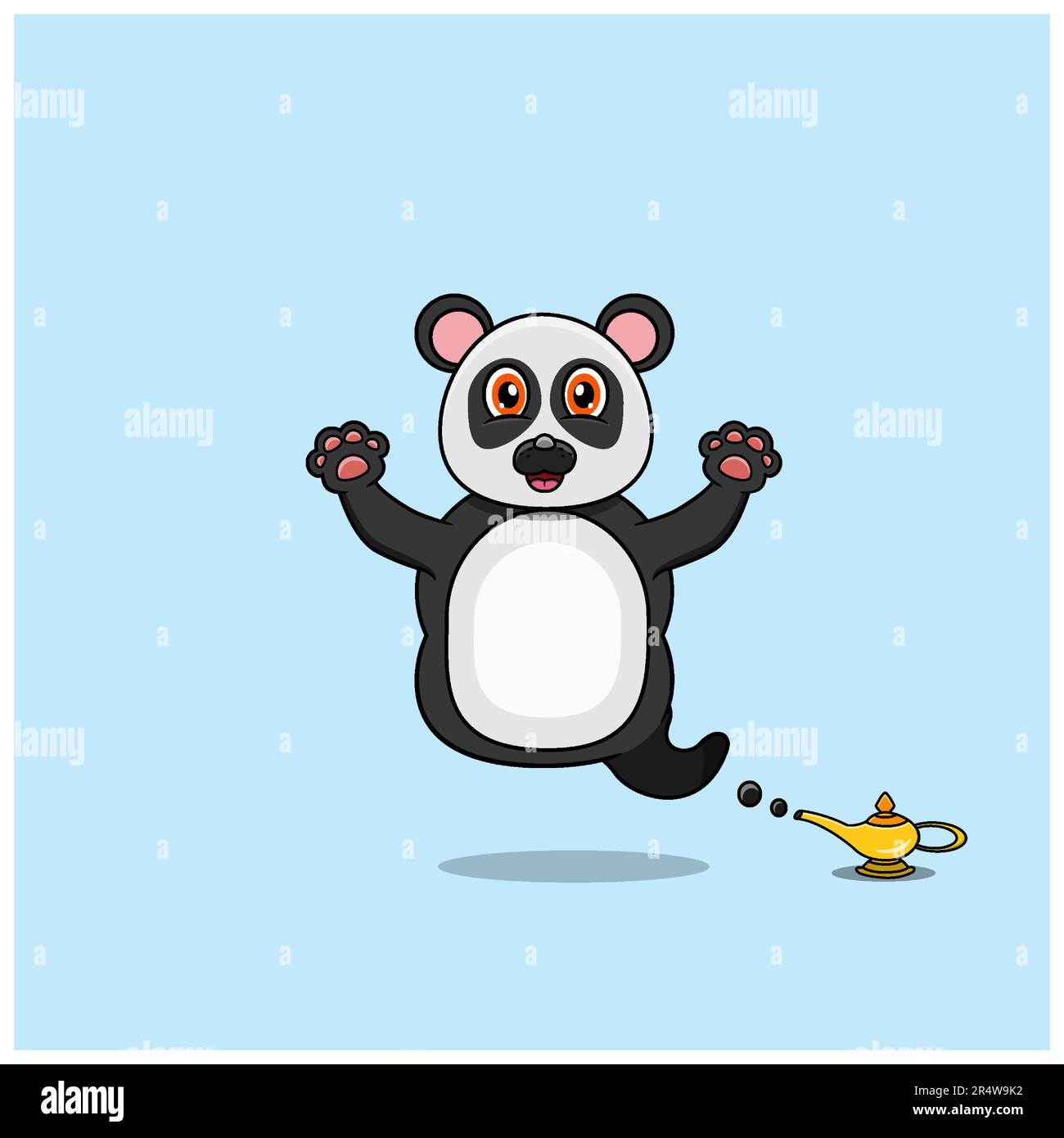 Cute and Funny Animals With Panda. Genie Character. Perfect For Mascot ...