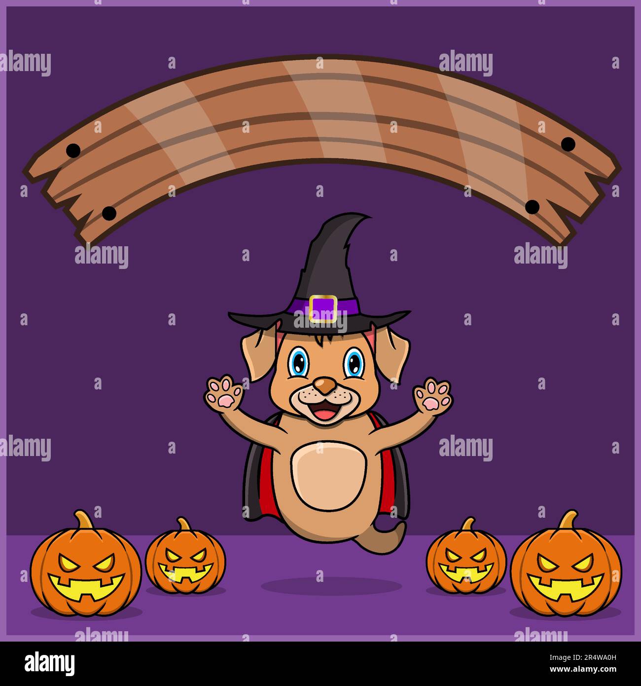 Cute Dog Animal wearing Vampire Halloween Custome, With Blank Space ...