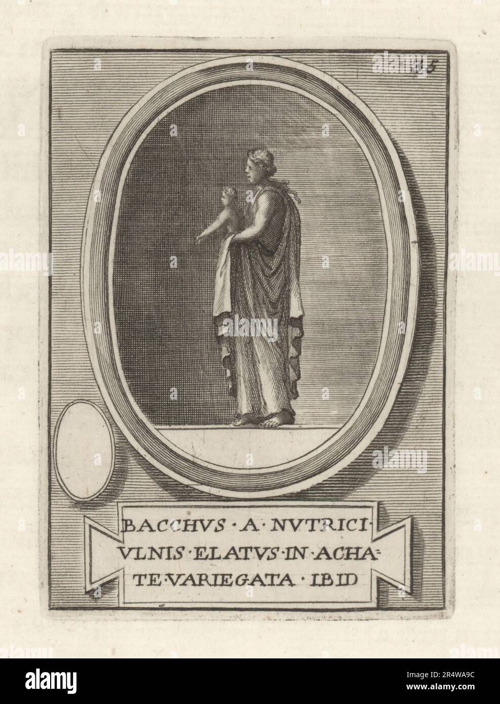 A nurse holding the Roman god of wine Bacchus. According to legend, he ...