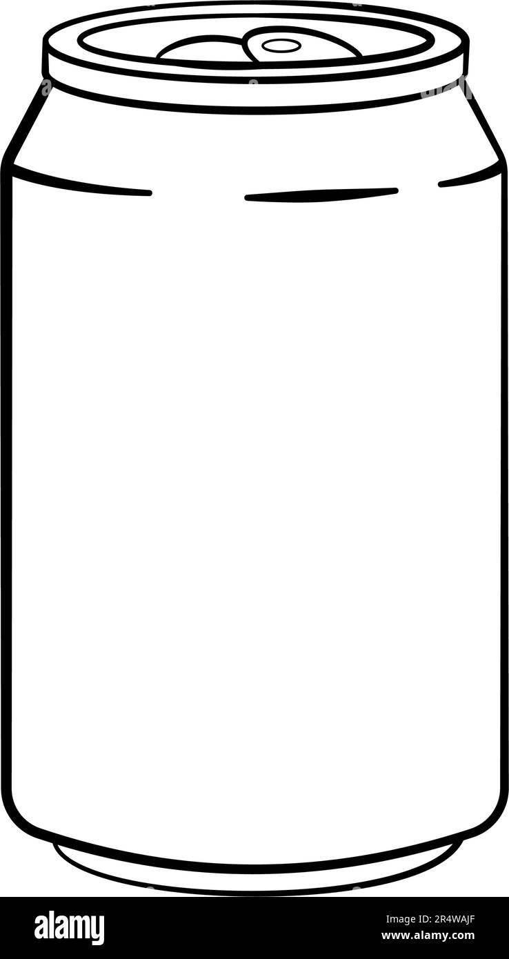 Can outline. Cartoon. Vector illustration. Isolated on white background ...