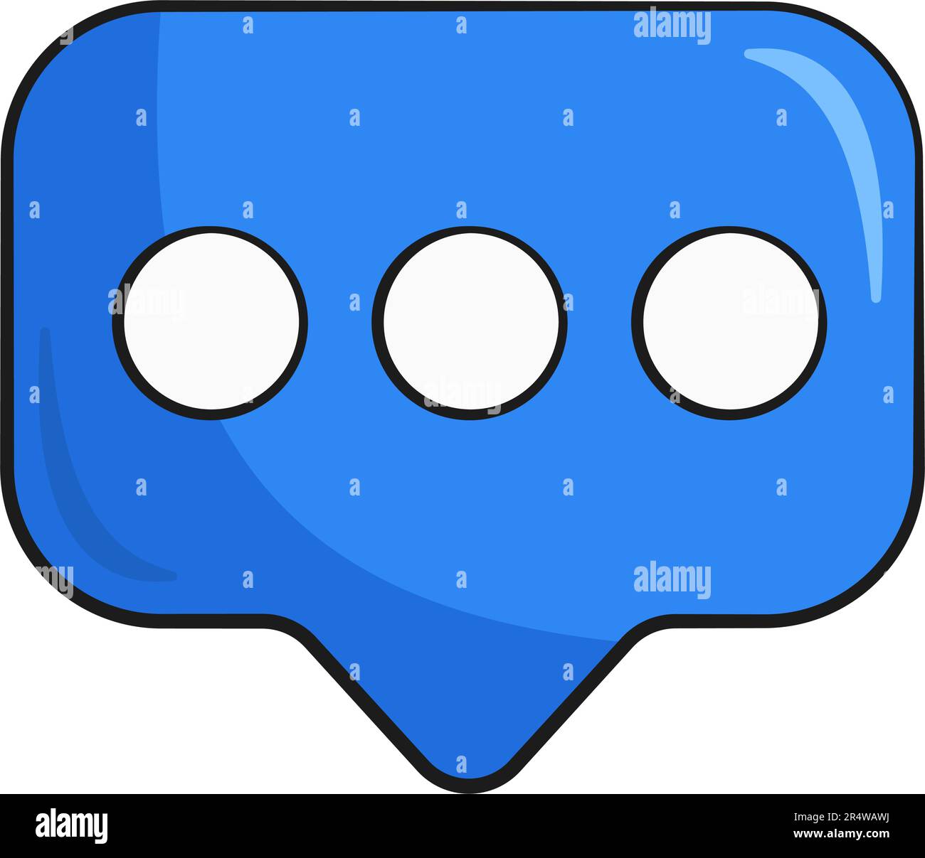 Chat icon. Vector illustration. Cartoon. Isolated on white background ...