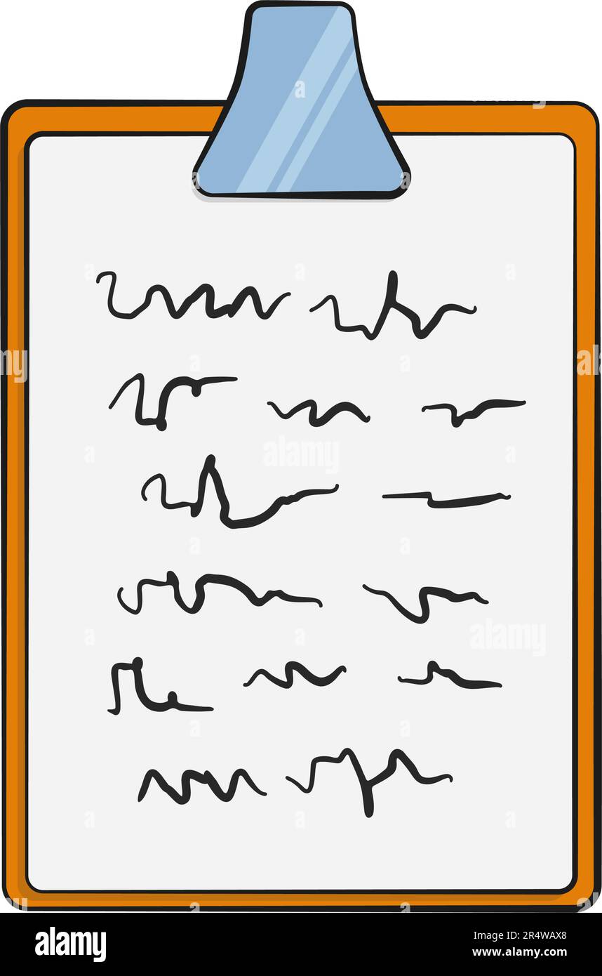 Clipboard. Cartoon. Vector illustration. Isolated on white background ...