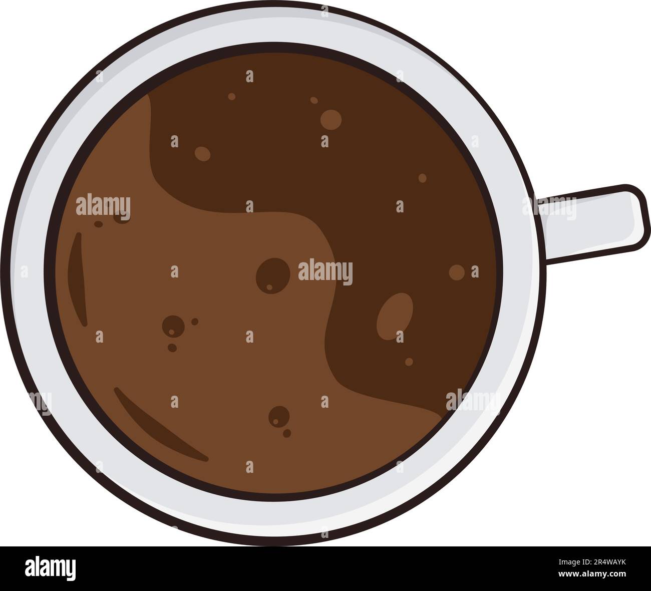 Cup of coffee. Cartoon. Vector illustration. Isolated on white ...