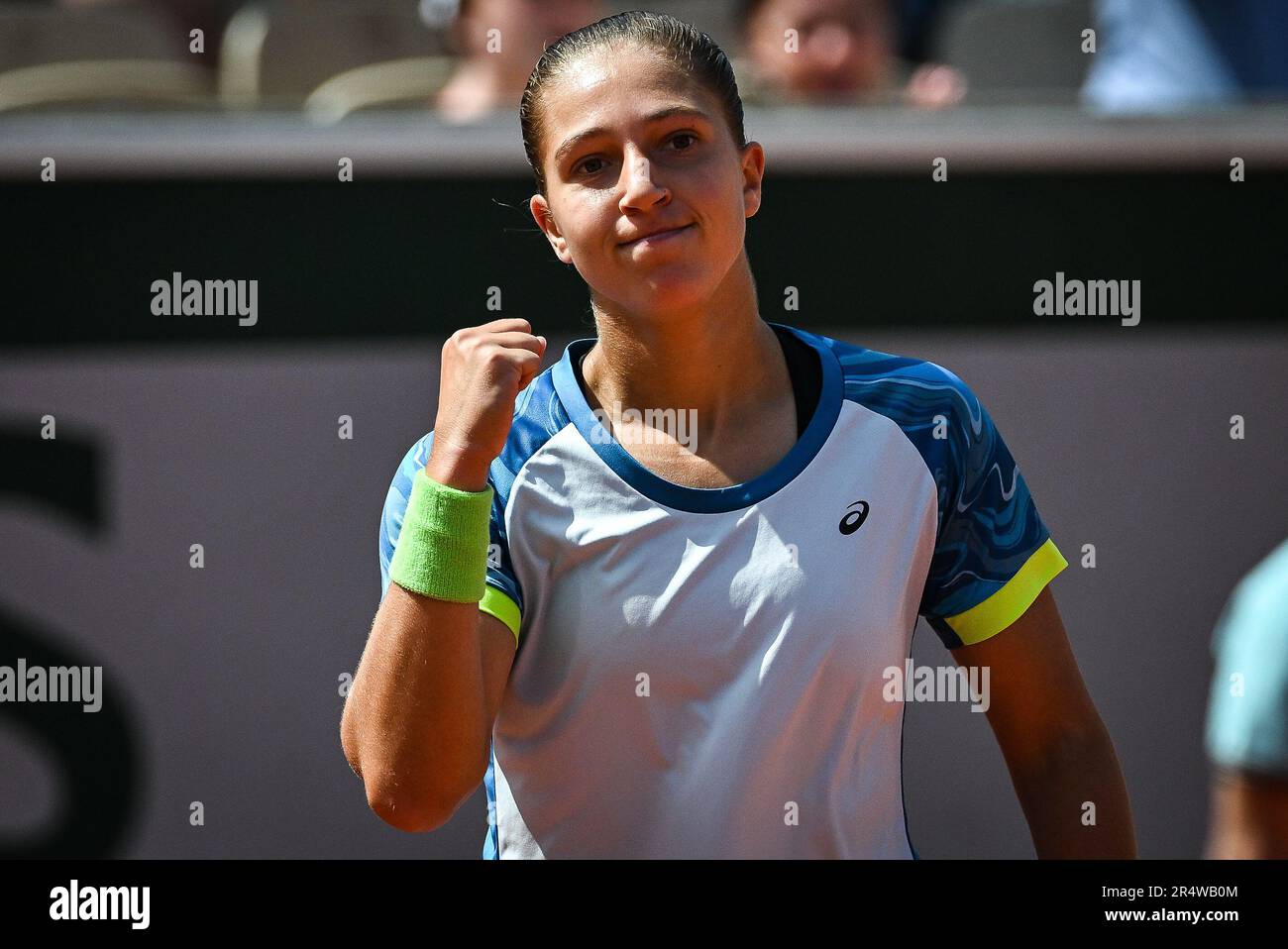 Diane PARRY of France celebrates his point during the third day of ...