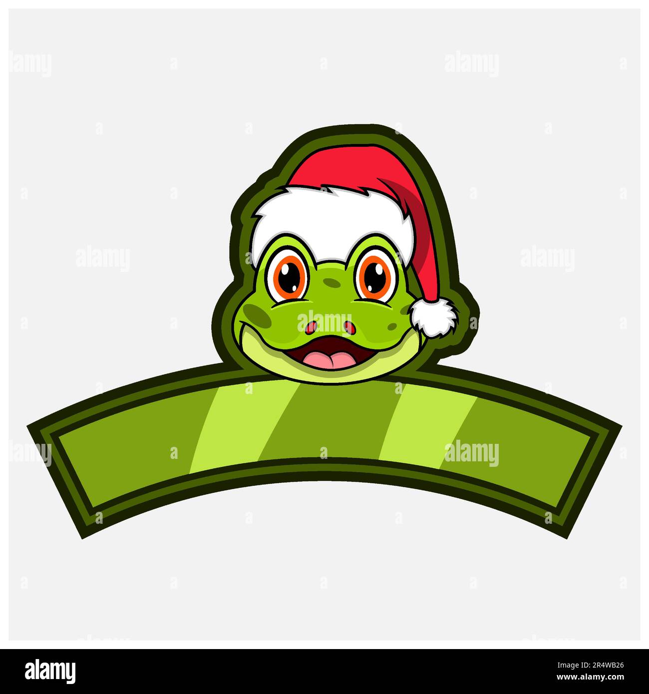 Frog Head Character Logo, icon, watermark, badge, emblem and label with ...