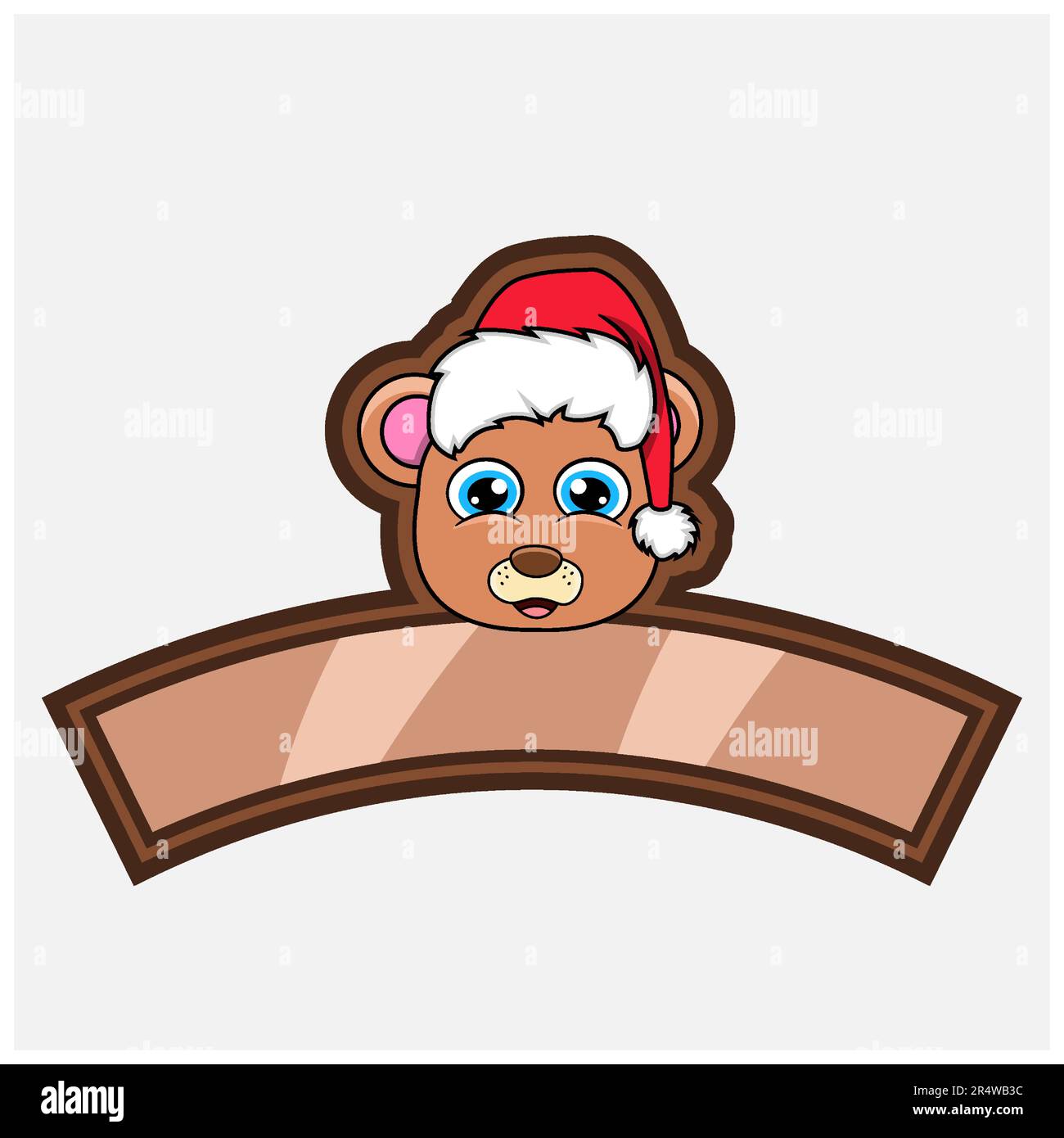 Bear Head Character Logo, icon, watermark, badge, emblem and label with ...