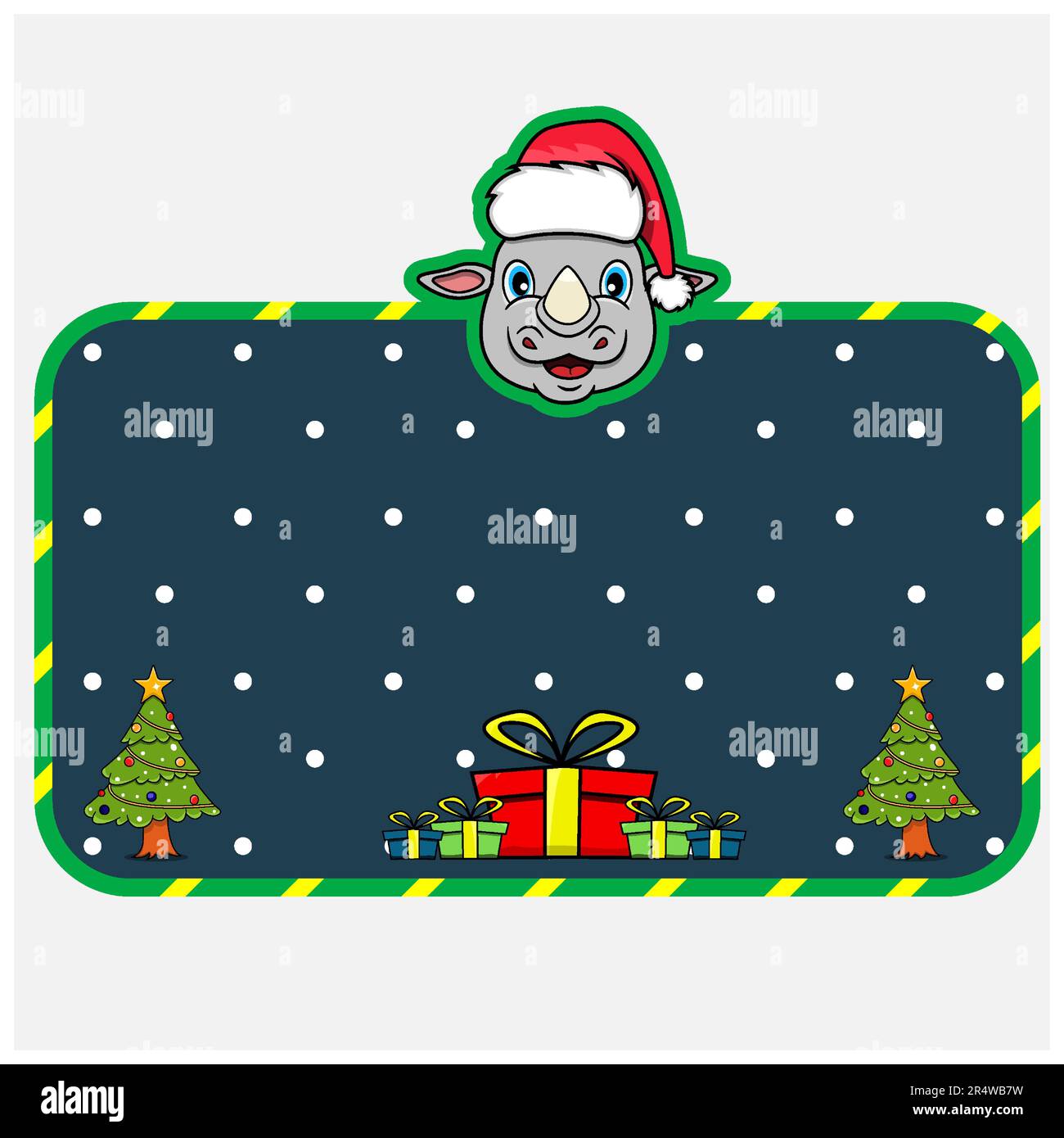 Rhino christmas Stock Vector Images - Alamy
