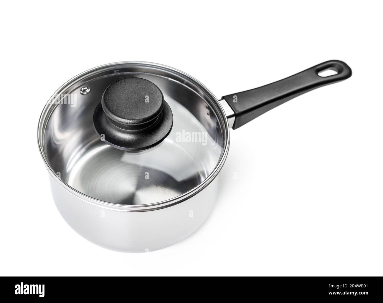 Steel saucepan isolated on white background Stock Photo - Alamy
