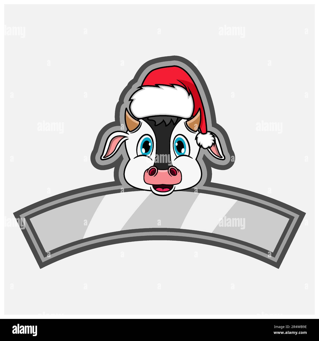 Cow Head Character Logo, icon, watermark, badge, emblem and label with ...