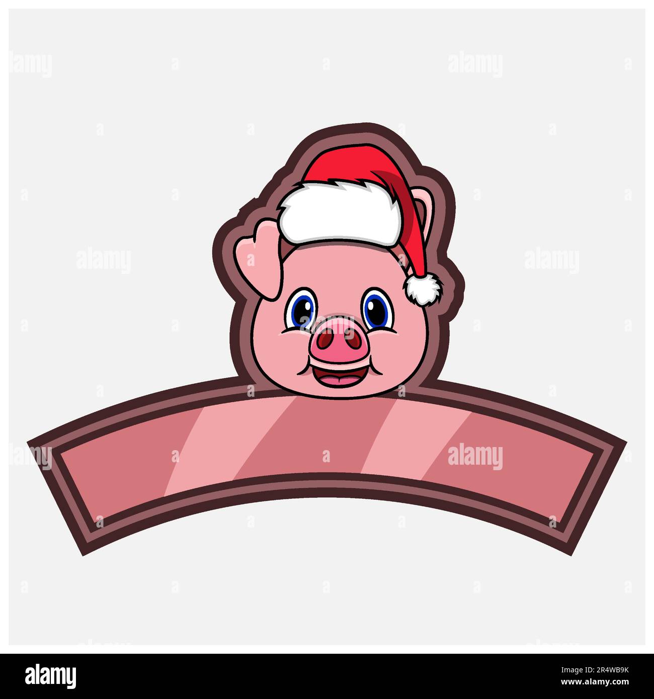 Pig Head Character Logo, icon, watermark, badge, emblem and label with ...