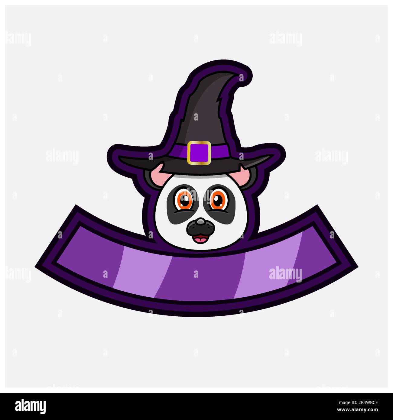 Cute Panda Head Character. For Logo, Icon, badge, emblem and label with ...