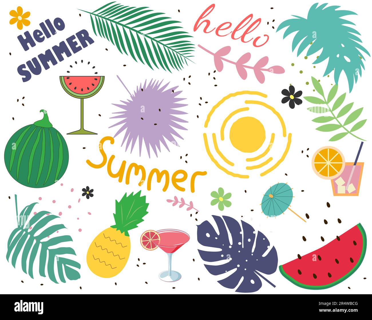 Summer cocktail vector vectors hi-res stock photography and images - Alamy