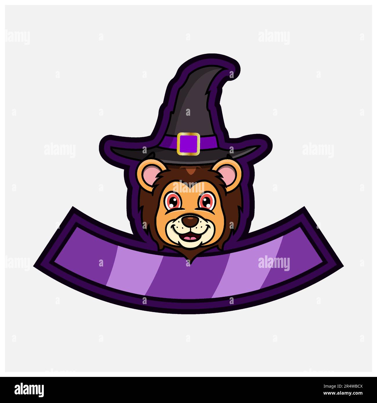 Cute Lion Head Character. For Logo, Icon, badge, emblem and label with ...