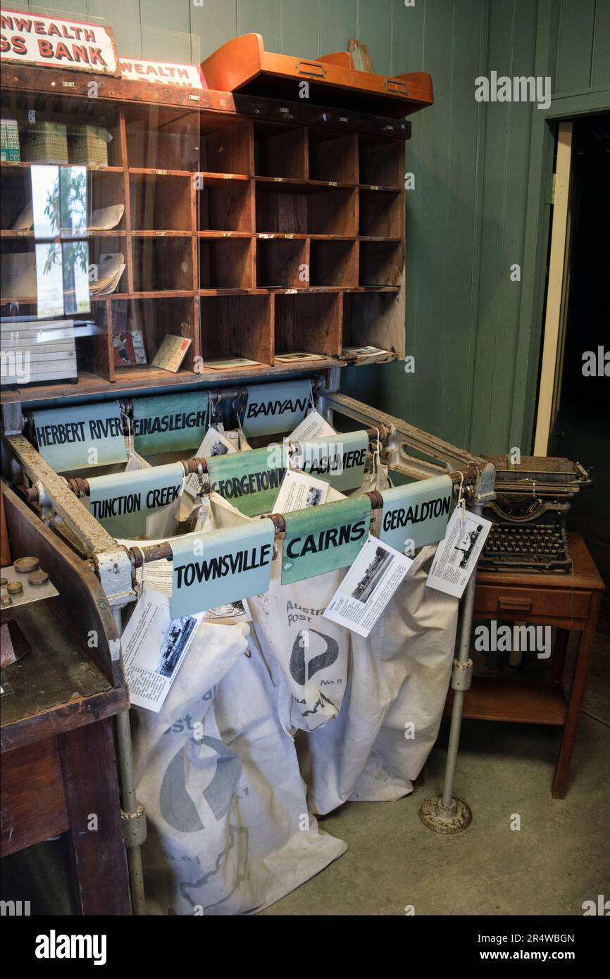 The sorting office at the Cardwell Post Office and Telegraph Station ...