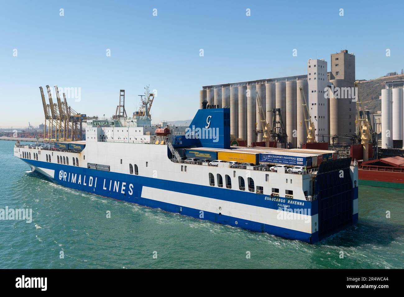 Grimaldi lines cargo container ship hi-res stock photography and images ...