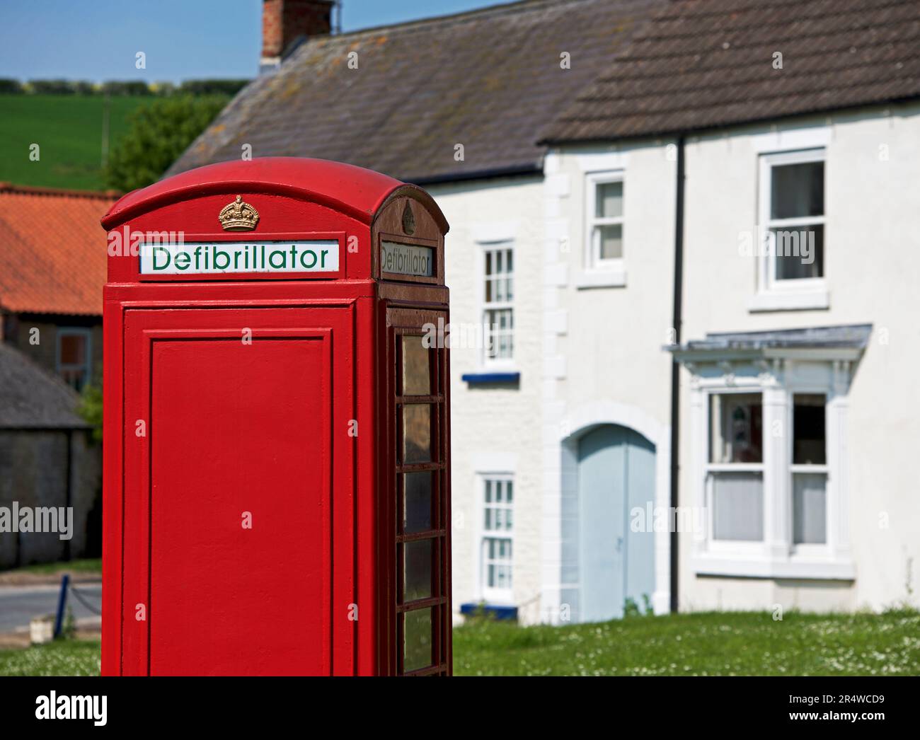 Defibrillator housed in redundant phone box, in the village of North ...