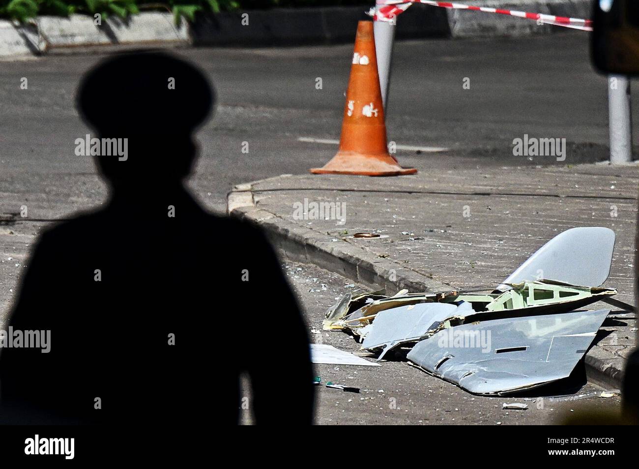 Moscow, Russia. 30th May, 2023. Consequences of a drone attack at 92 ...