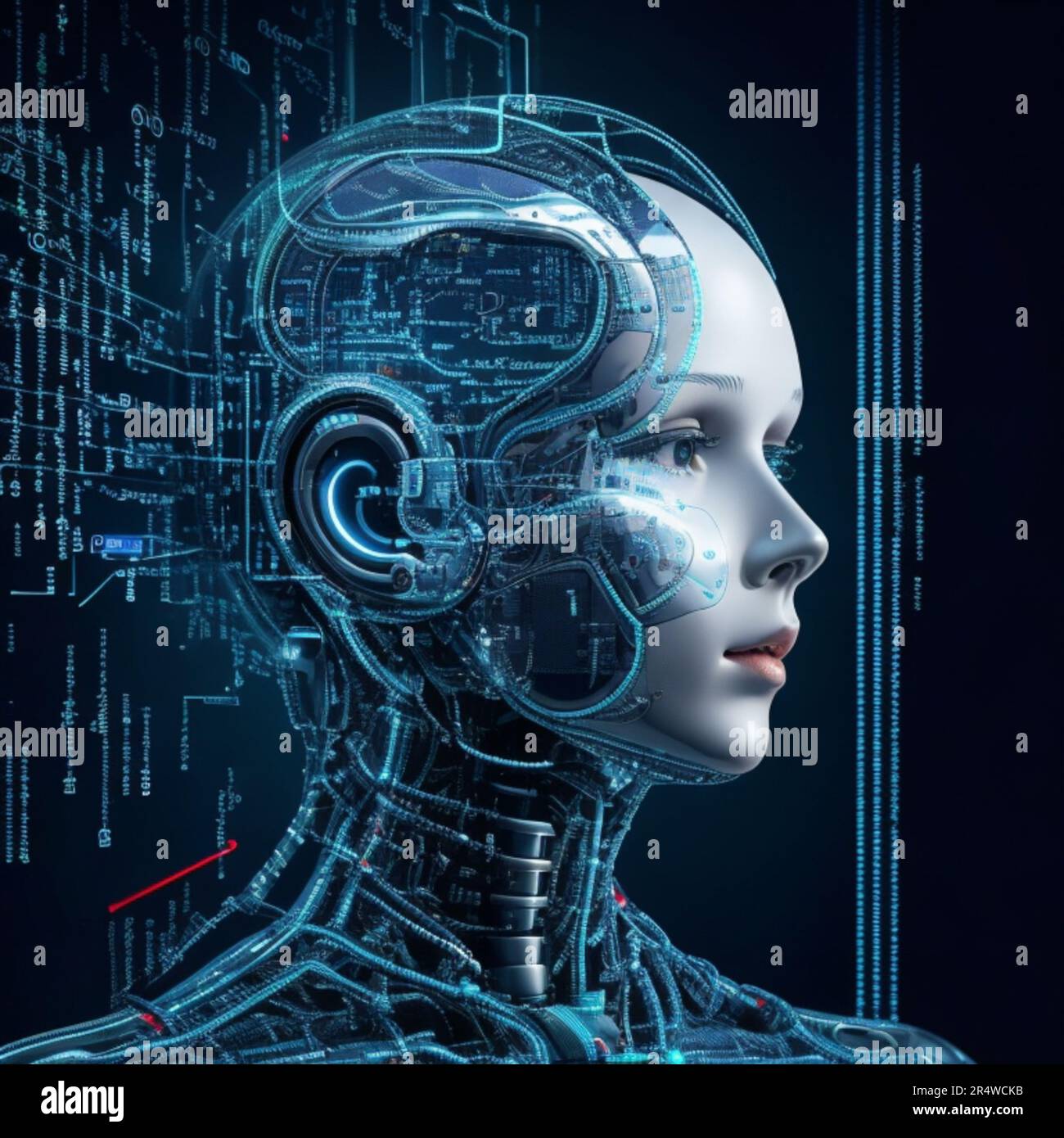 Ai artificial intelligence and data science, technology, machine learning, 3d rendering digital ...