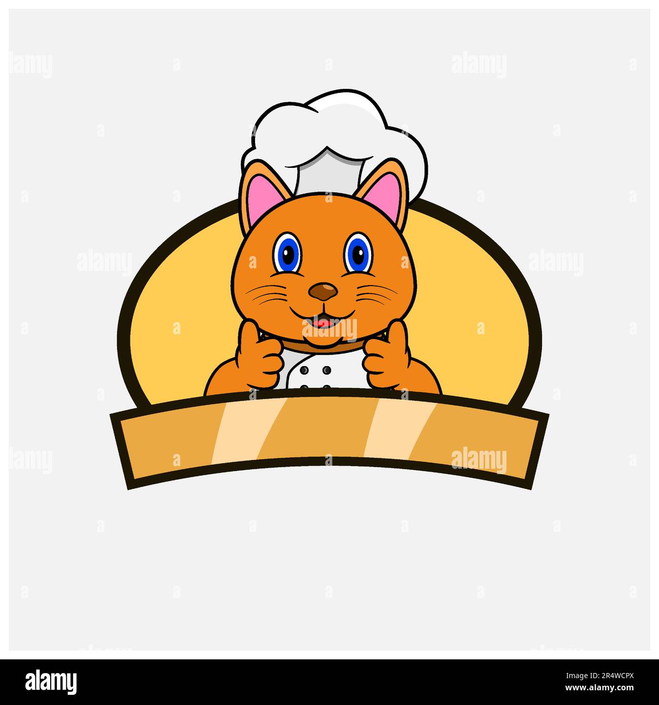 Cute Cat Chef and Cooking Theme. Mascot, Character, Logo, label, And ...