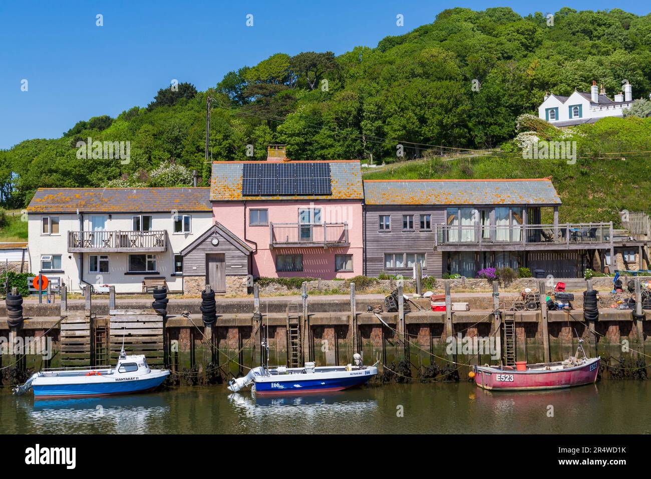 Picturesque view of Axmouth Harbour near Seaton, Devon, UK in May Stock ...