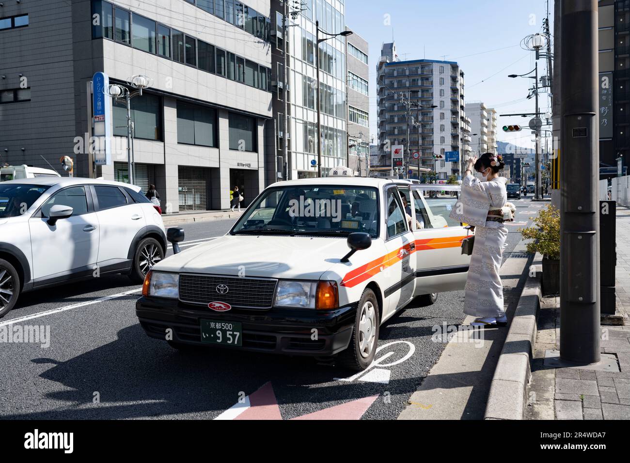 Kyoto, Japan. 7th Mar, 2023. Women in traditional Japanese kimonos ...