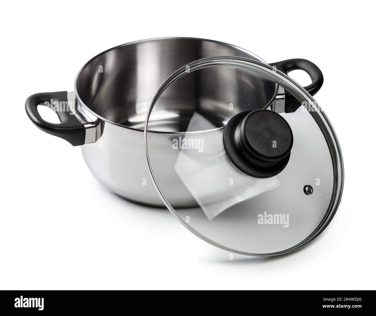 Steel saucepan isolated on white background Stock Photo - Alamy