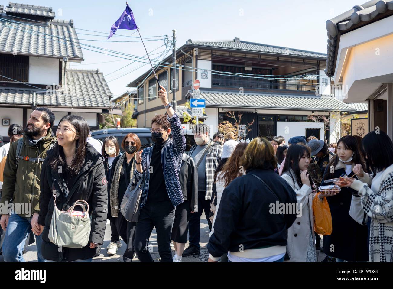 March 7, 2023, Kyoto, Japan: Massive crowds of tourists and tour groups ...