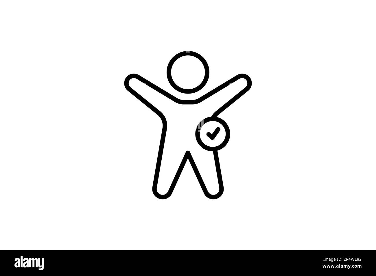 Wellness icon. People with check marks. icon related to healthy living ...