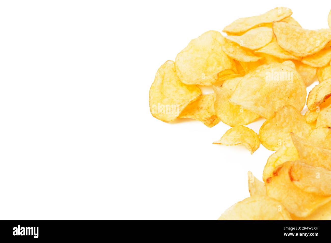 Potato chips isolated on white Stock Photo - Alamy