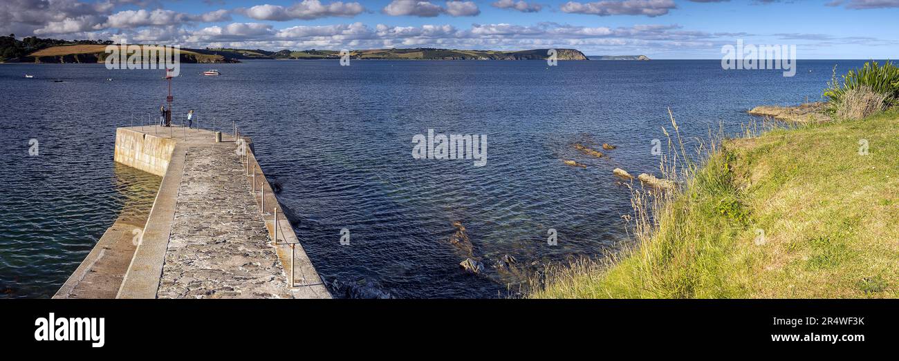 The Porth Jetty at Portscatho, Cornwall UK Stock Photo - Alamy