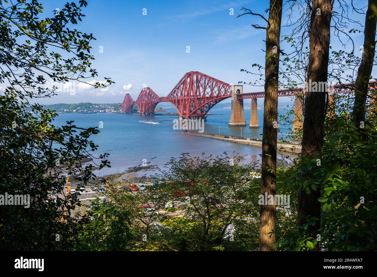 The Forth Bridge in Scotland, United Kingdom, cantilever railway bridge ...