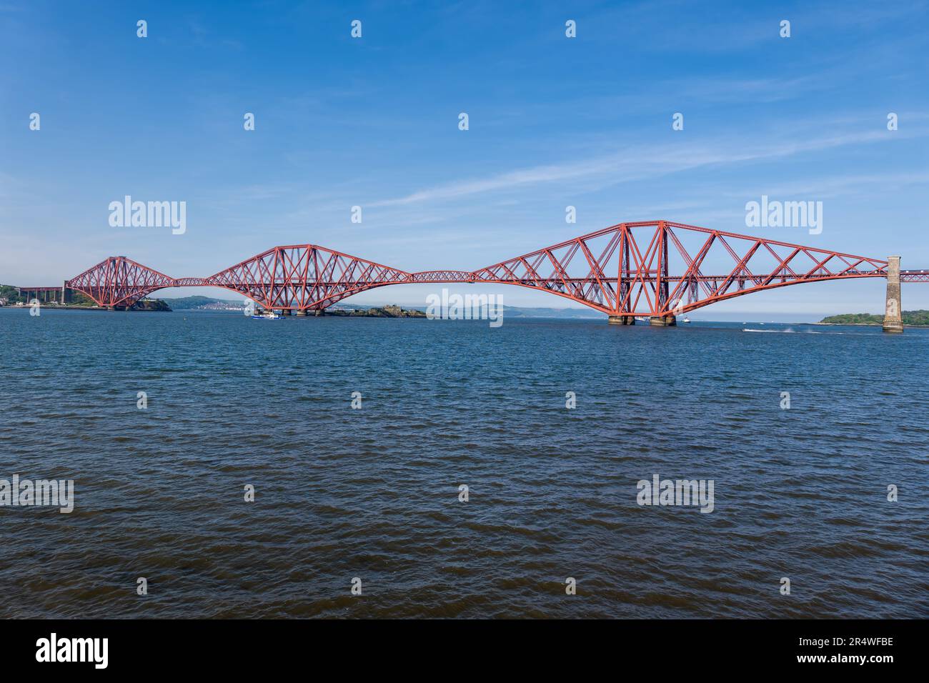 The Forth Bridge in Scotland, United Kingdom, cantilever railway bridge ...