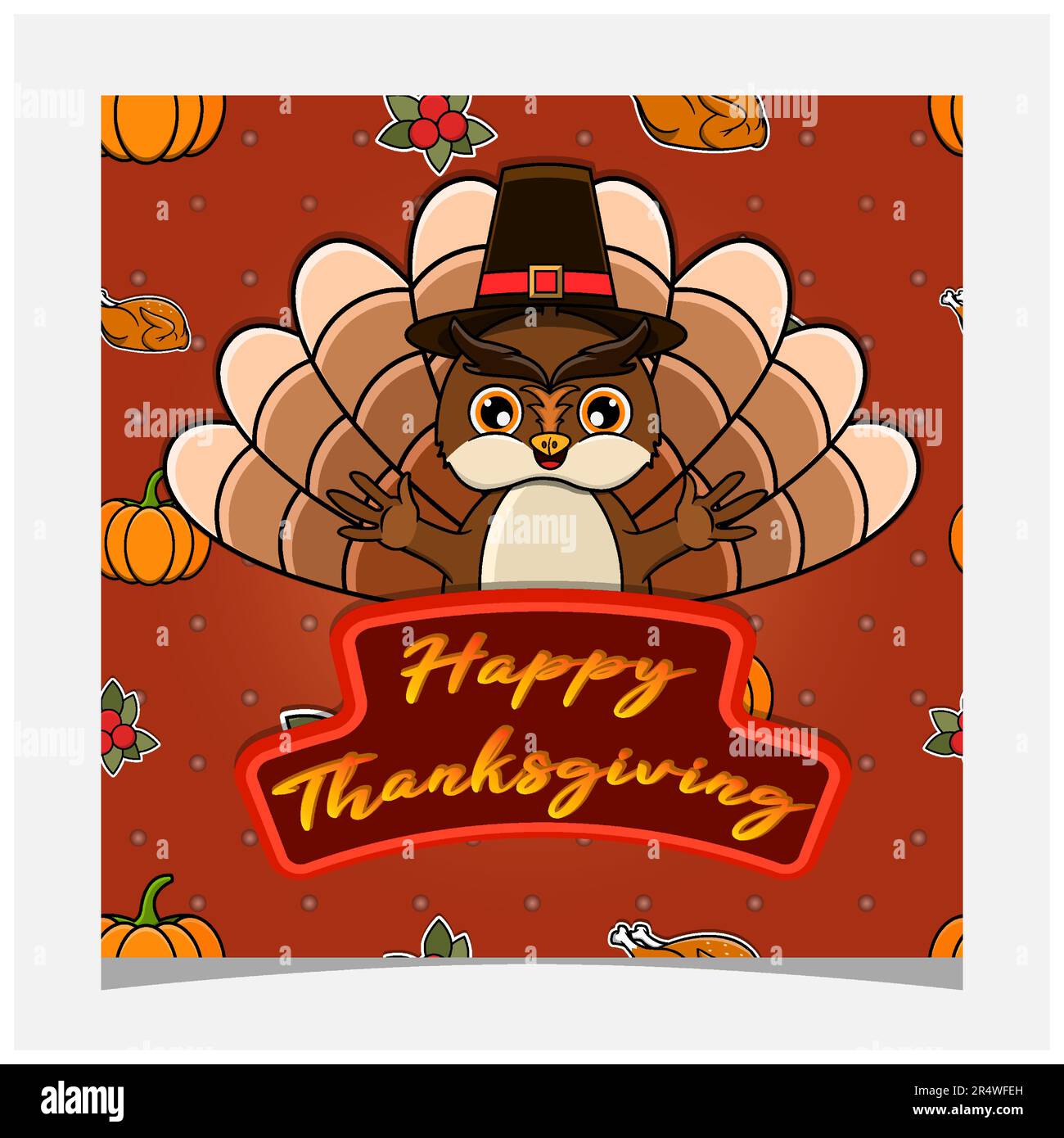Happy Thanksgiving Owl Clip Art