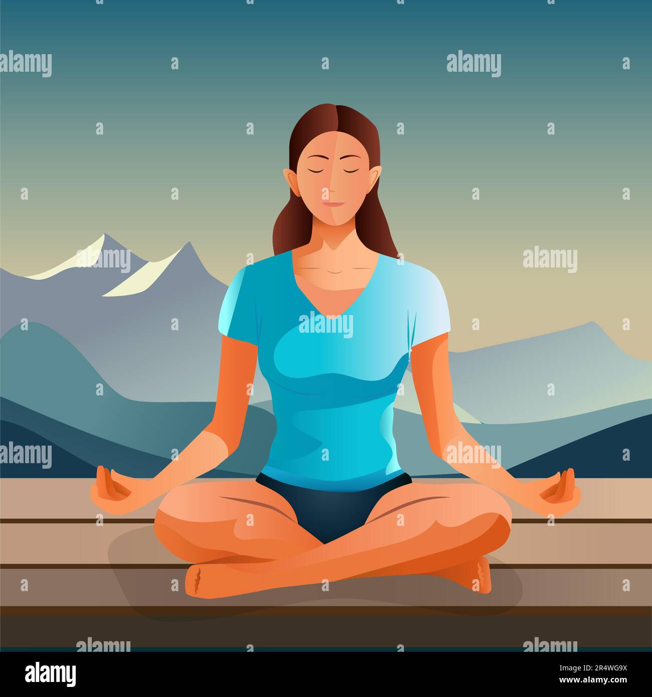 Person in mountains Stock Vector Images - Alamy